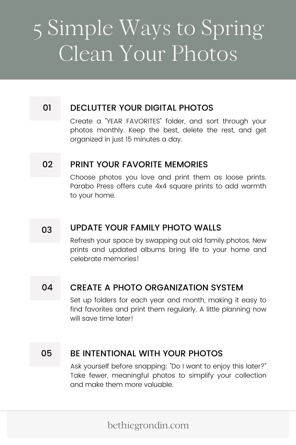 3 Ways to Spring Clean Your Photos This Spring - bethiegrondin.com