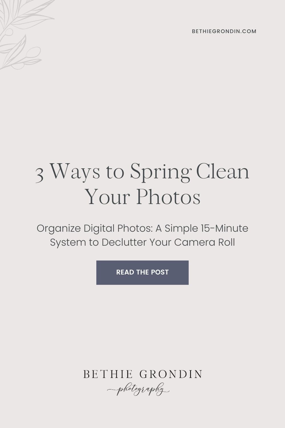 3 Ways to Spring Clean Your Photos This Spring - bethiegrondin.com